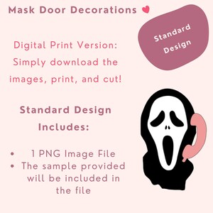 Halloween Door Decoration - Digital - Mask - Ghost - RA - Door Dec ...