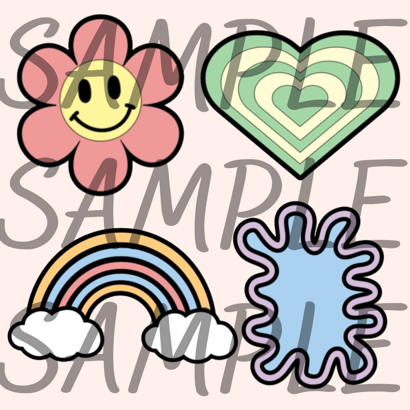 Groovy Vintage Door Decoration - Digital - Groovy - Vintage - Retro ...