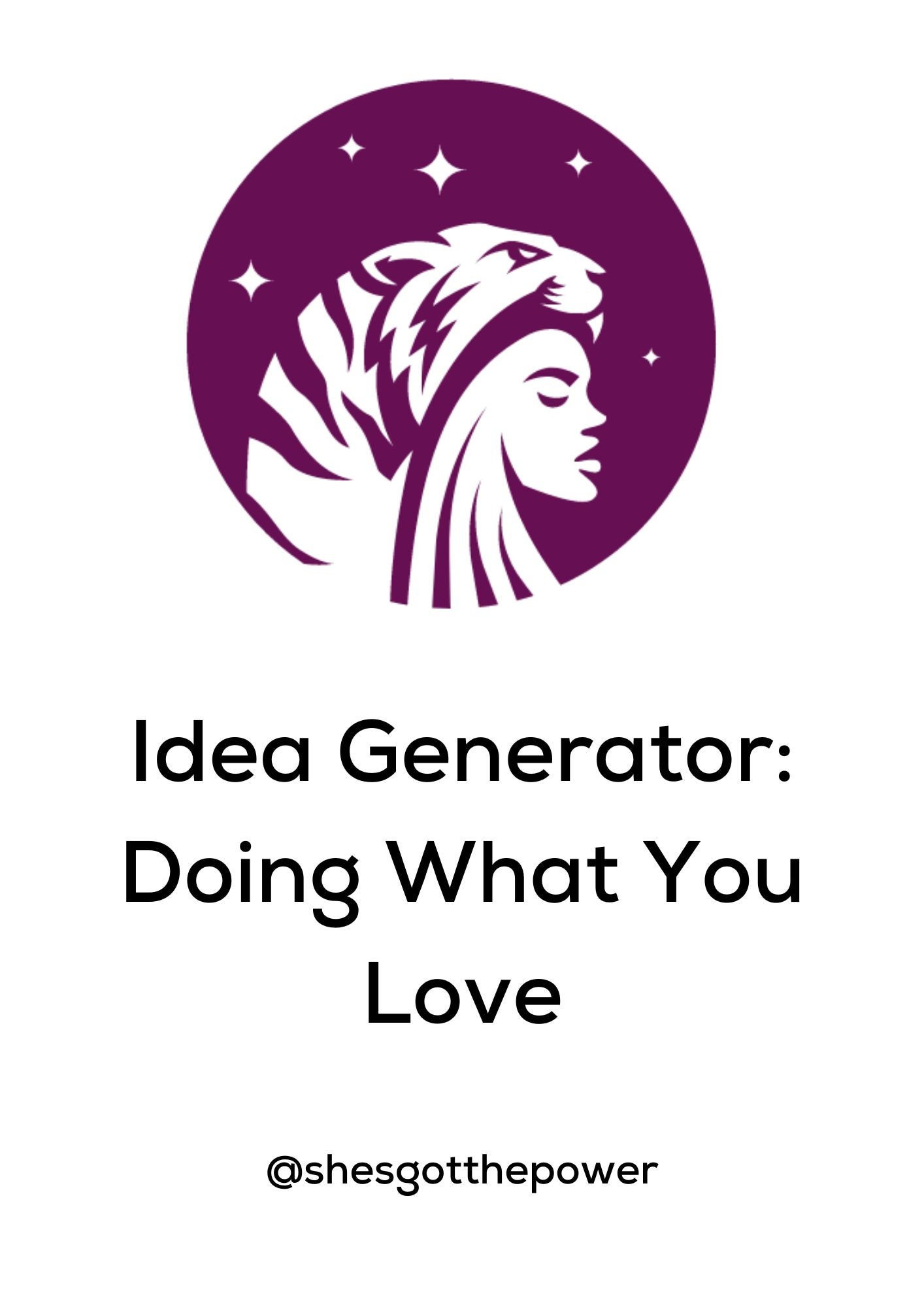 Business Idea Generator, Printable Business Template, Business Planner ...