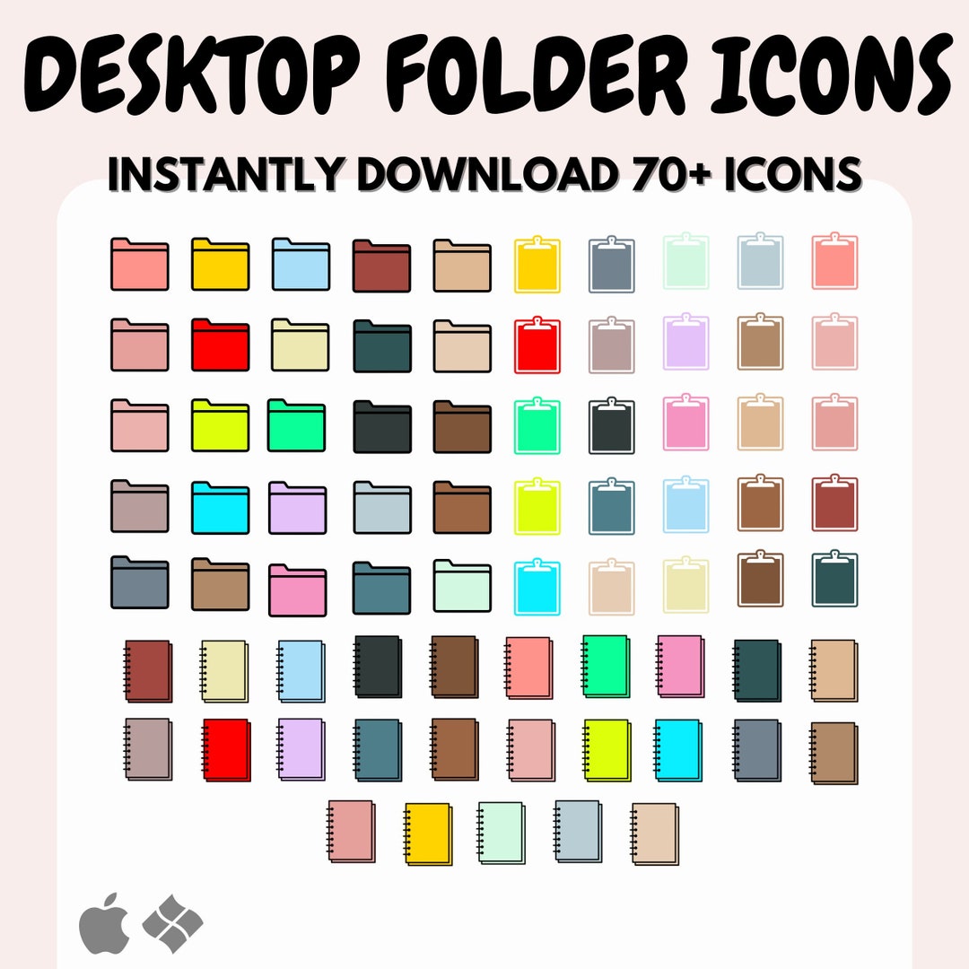 Aesthetic Folder Desktop Icons | Folder Icons Windows 10 – QIZR