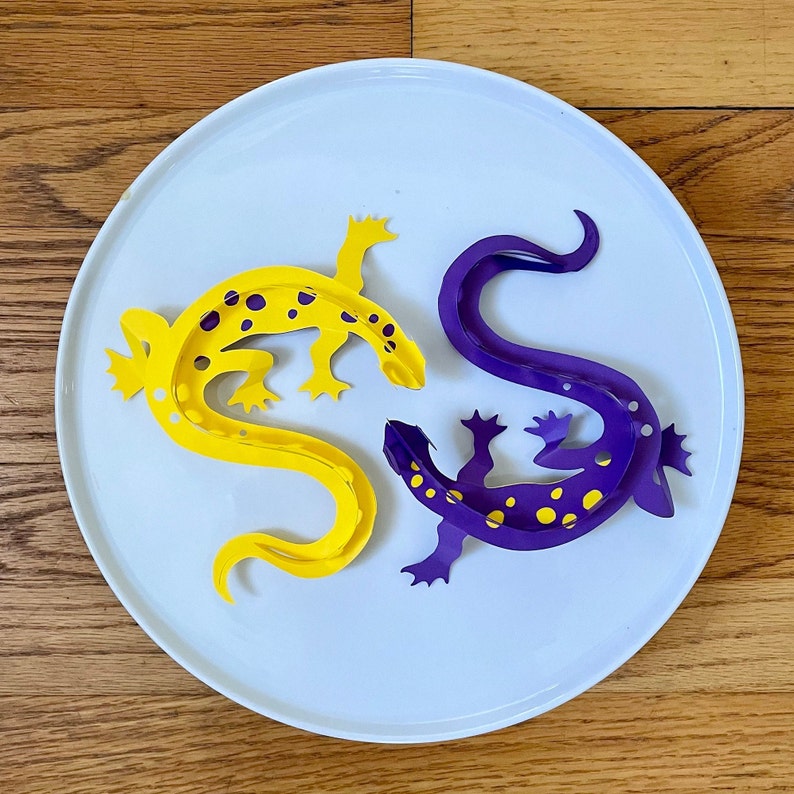 3D Paper Salamander Cutting Machine Pattern. Delightful Gift Tie-on or ...