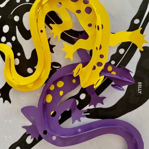 3D Paper Salamander Cutting Machine Pattern. Delightful Gift - Etsy