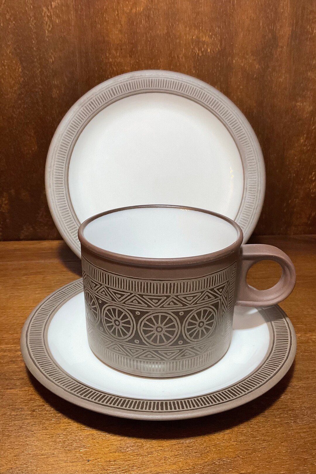 Hornsea Palatine Lancaster Vitramic Trio 1970’s Retro Cup Saucer Side ...