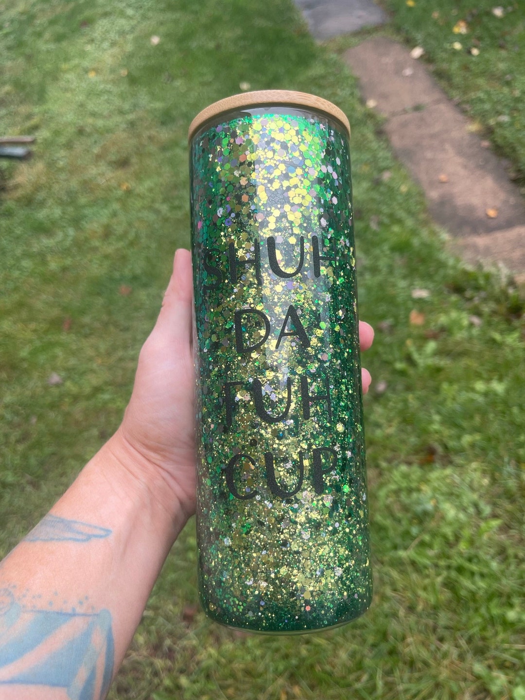 Shud Da Fuh Cup Funny Tumbler Glass Snow Globe Custom - Etsy