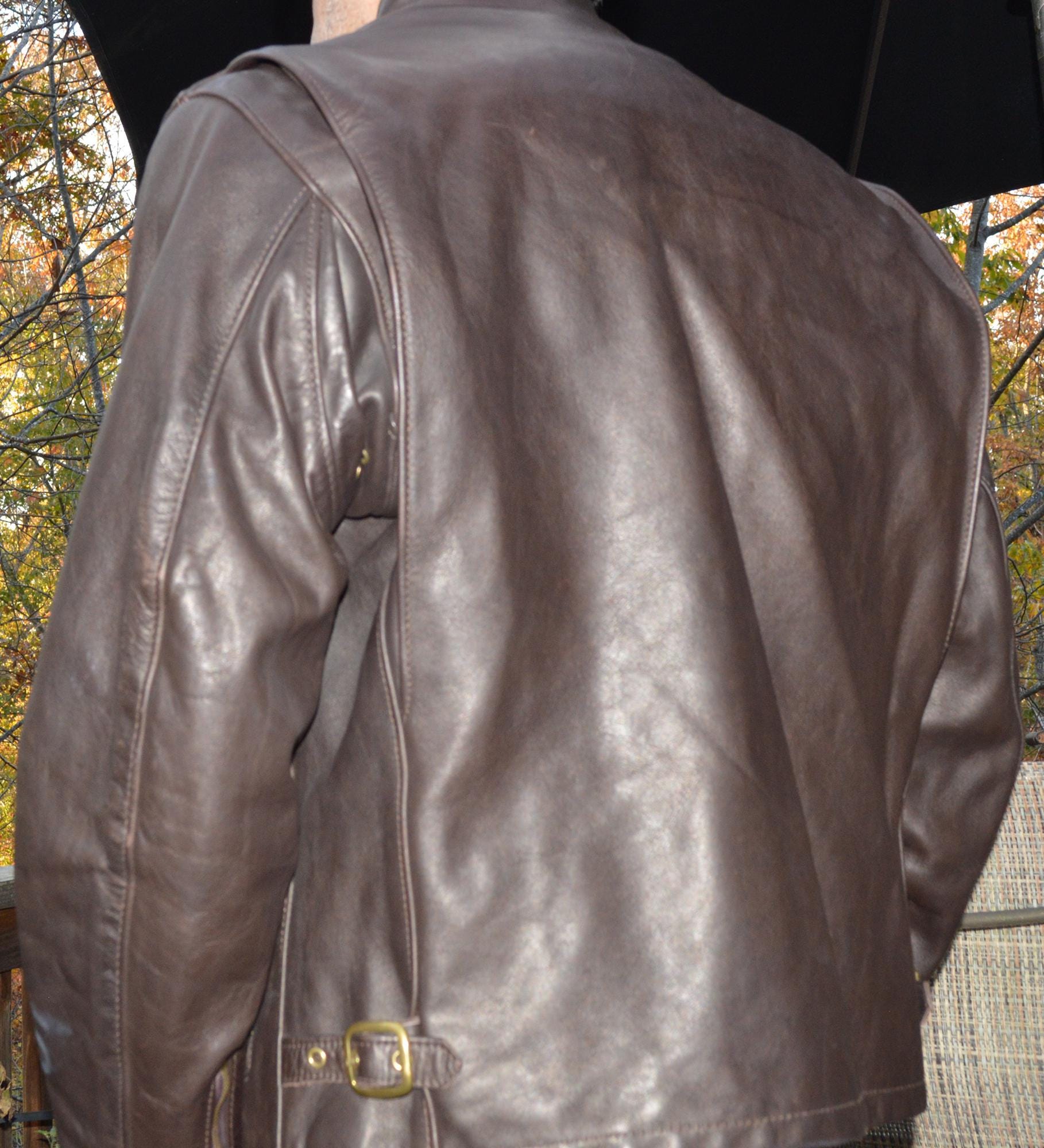 Schott Leather Cafe Racer Jacket: Cowhide, Size 42, Early 2000s - Etsy