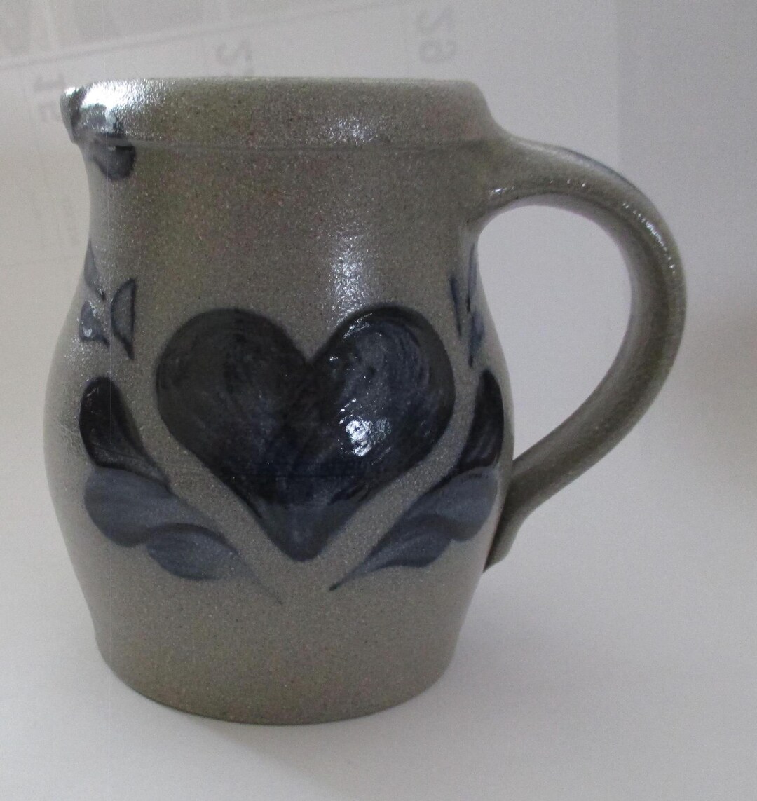 Rowe Pottery Heart Pitcher - Etsy