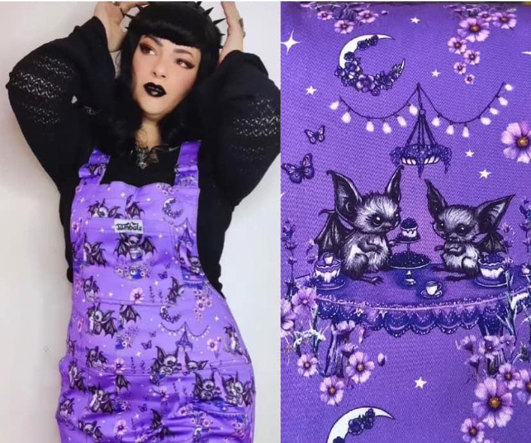 Bats Tea Party Dungarees. Jambats. the Cutest Whimsical Bats Print in ...