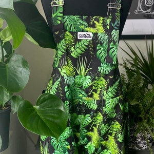Botanical Print Dungarees: Stretch Cotton Twill Overalls (sizes 4XS-6XL ...
