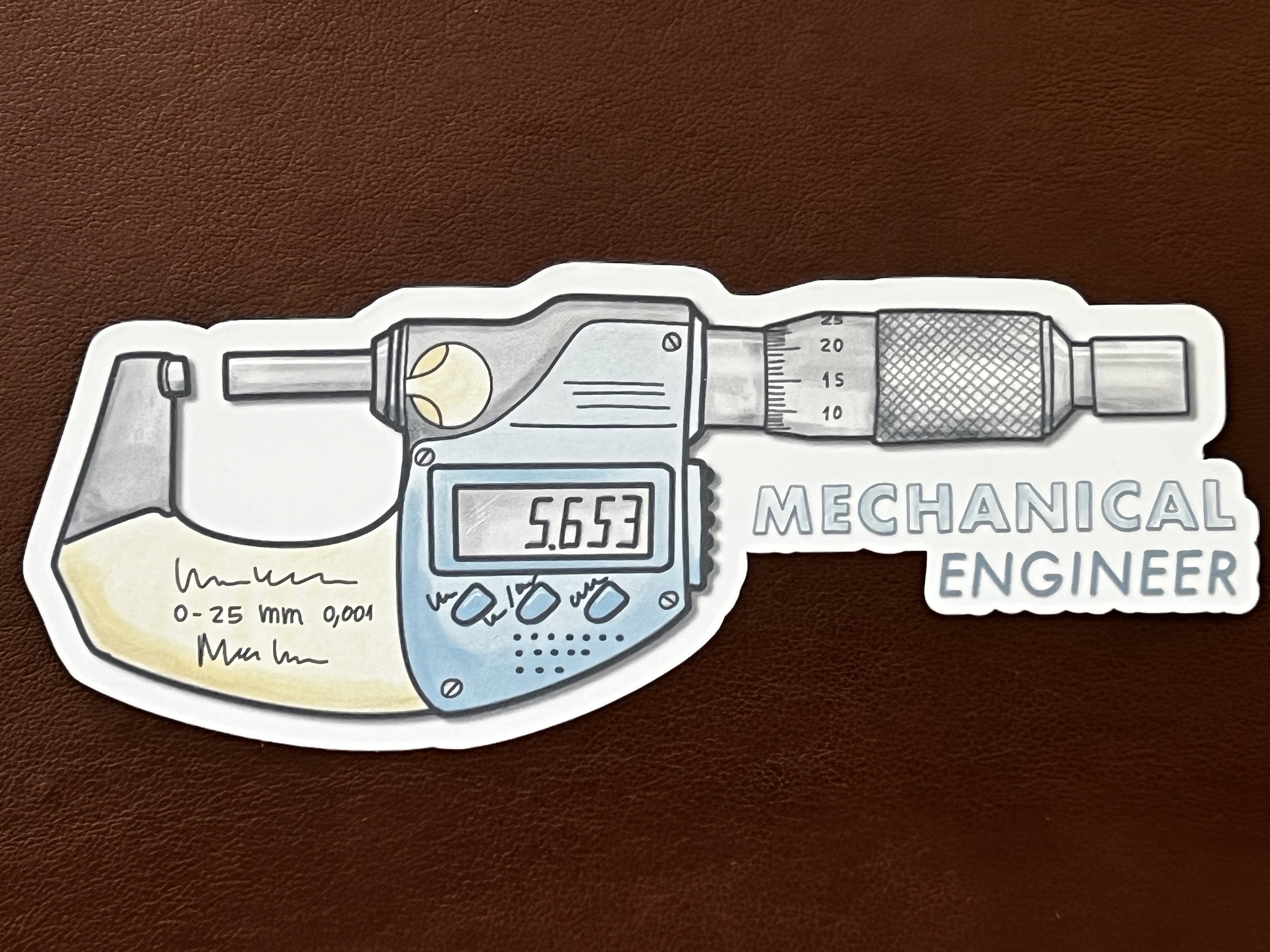 Micrometer, Mechanical Engineer, Vinyl Die Cut Sticker - Etsy