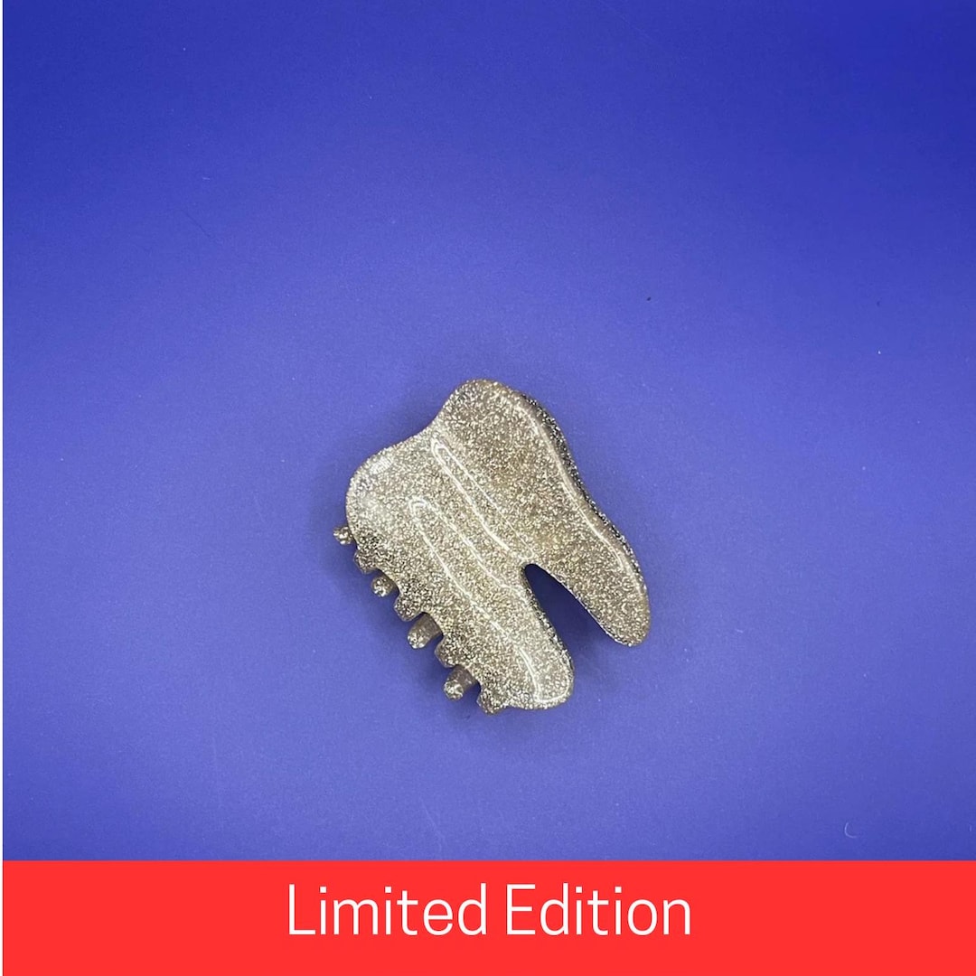Small Glittering Gold Tooth Claw Hair Clip - Etsy