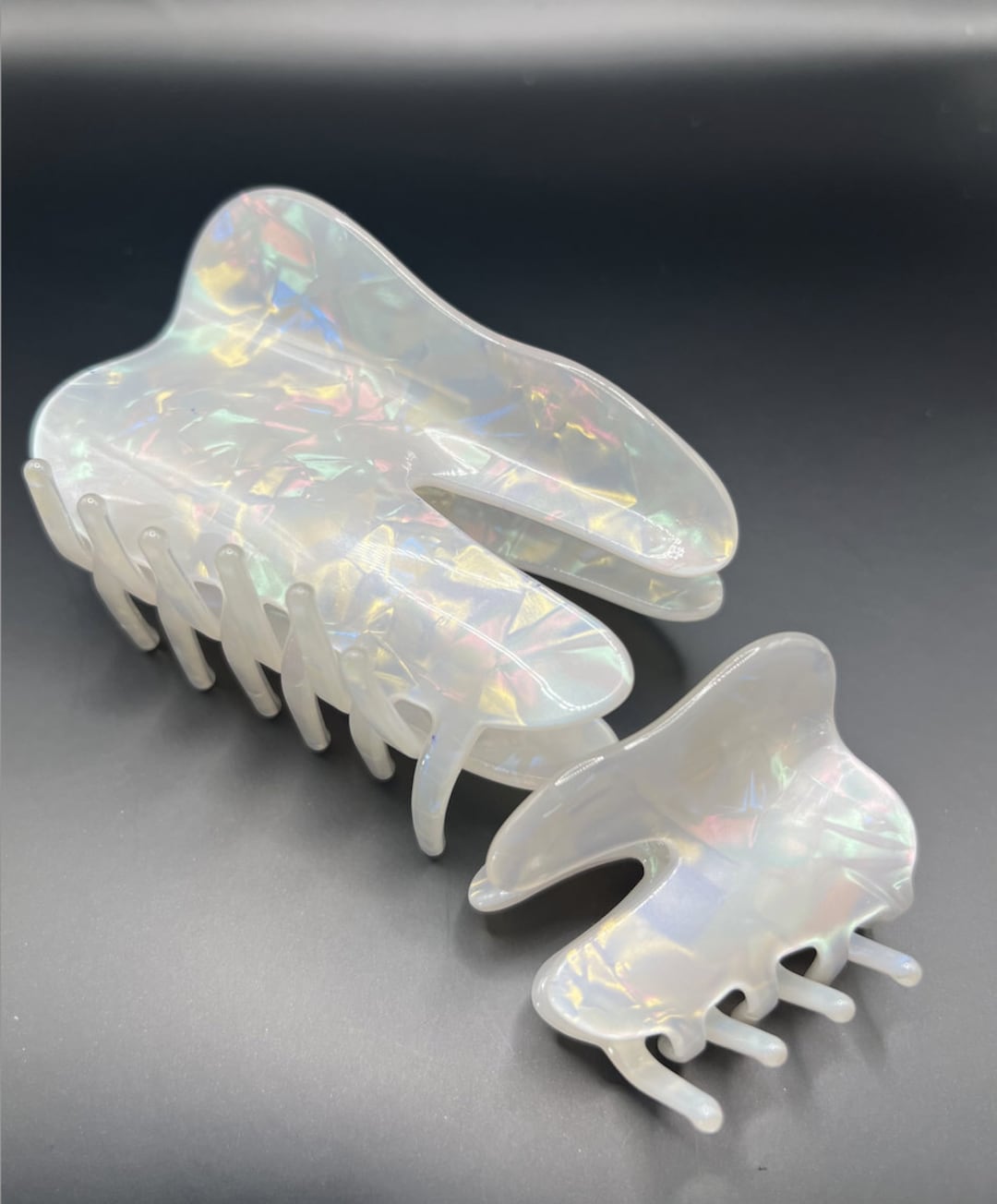 Large & Small Tooth Claw Hair Clip Combo (choose From 3 Color Options ...