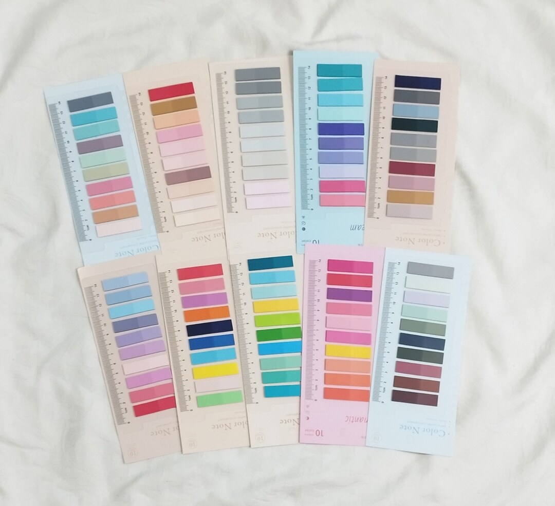 10 Sticky Notes Annotation Kit Sticky Tab Book Tabs Annotate - Etsy