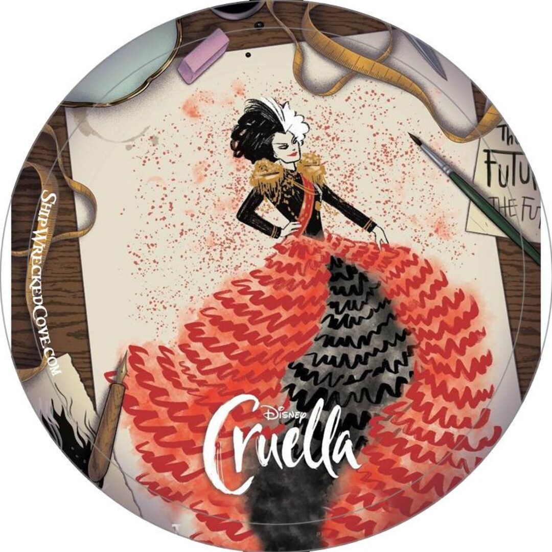 Disney Movie Cruella Inspired Poster Button or Magnet Design 1.25 - Etsy