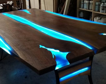 Led Light River Table - Etsy