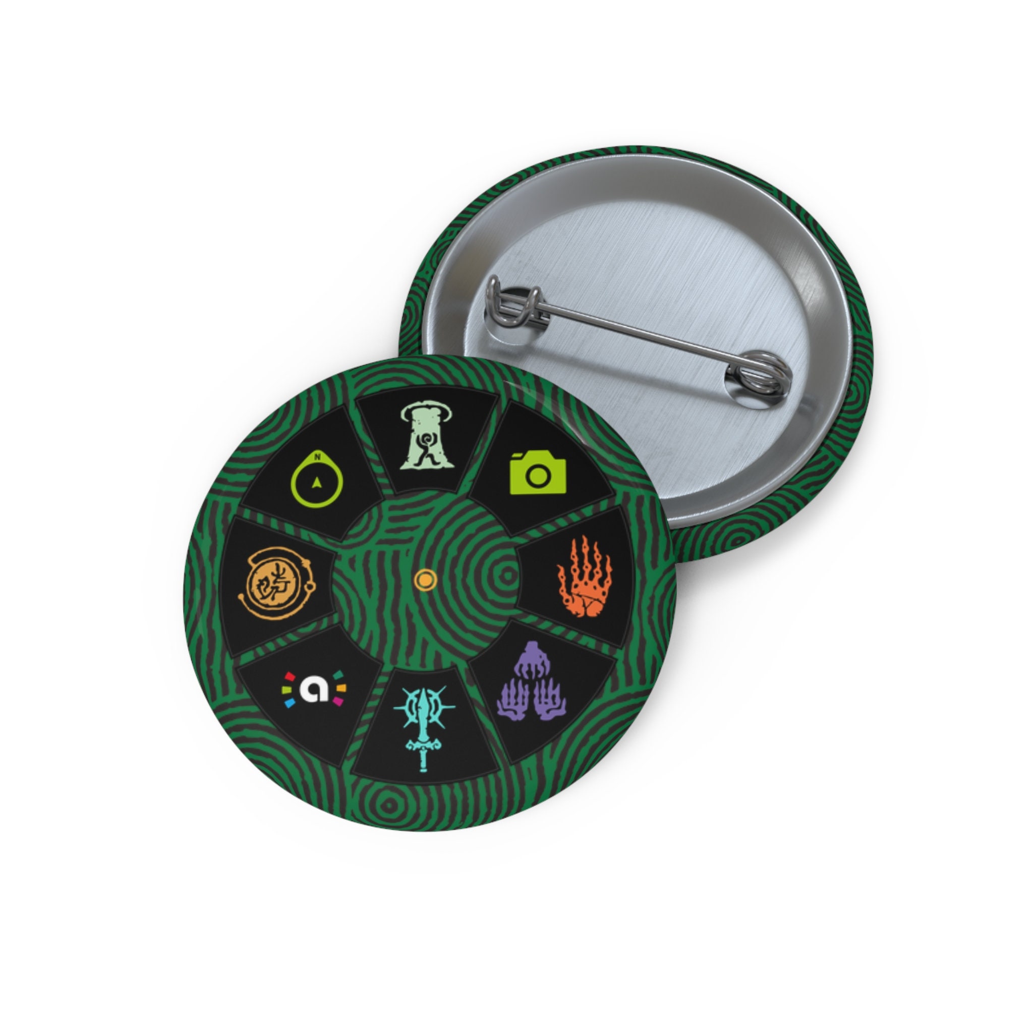 Legend Zelda Tears Kingdom Custom Pin Button Wheel Power Ability ...