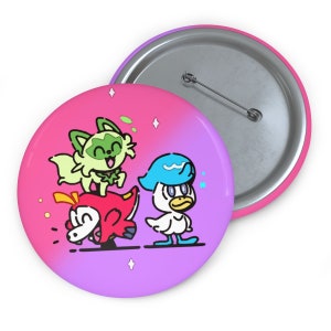 Pokemon Pin Kawaii Anime Merch Scarlet Violet Fuecoco - Etsy