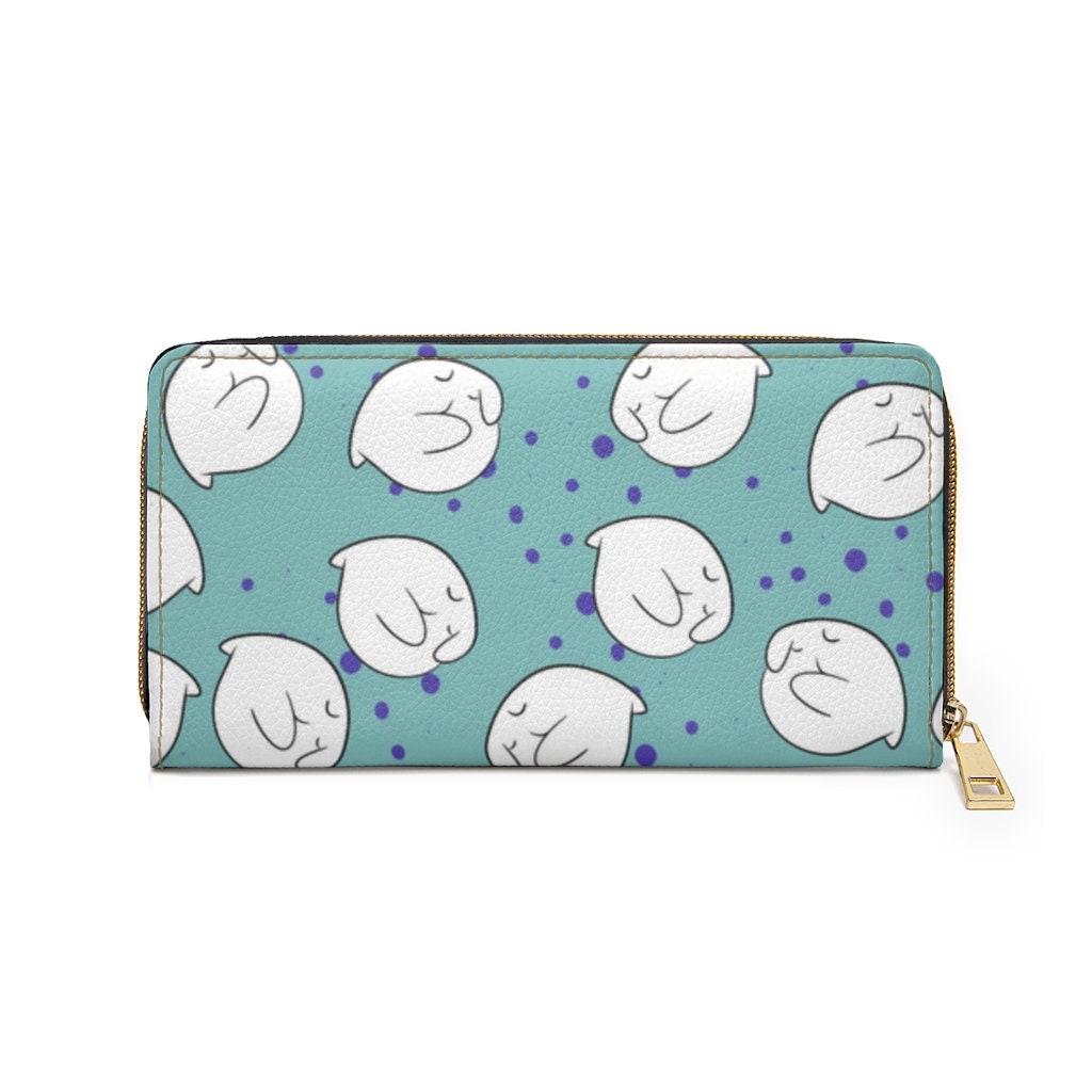 Mario King Boo Zipper Kawaii Wallet Anime Goth Gothic Cute Halloween ...