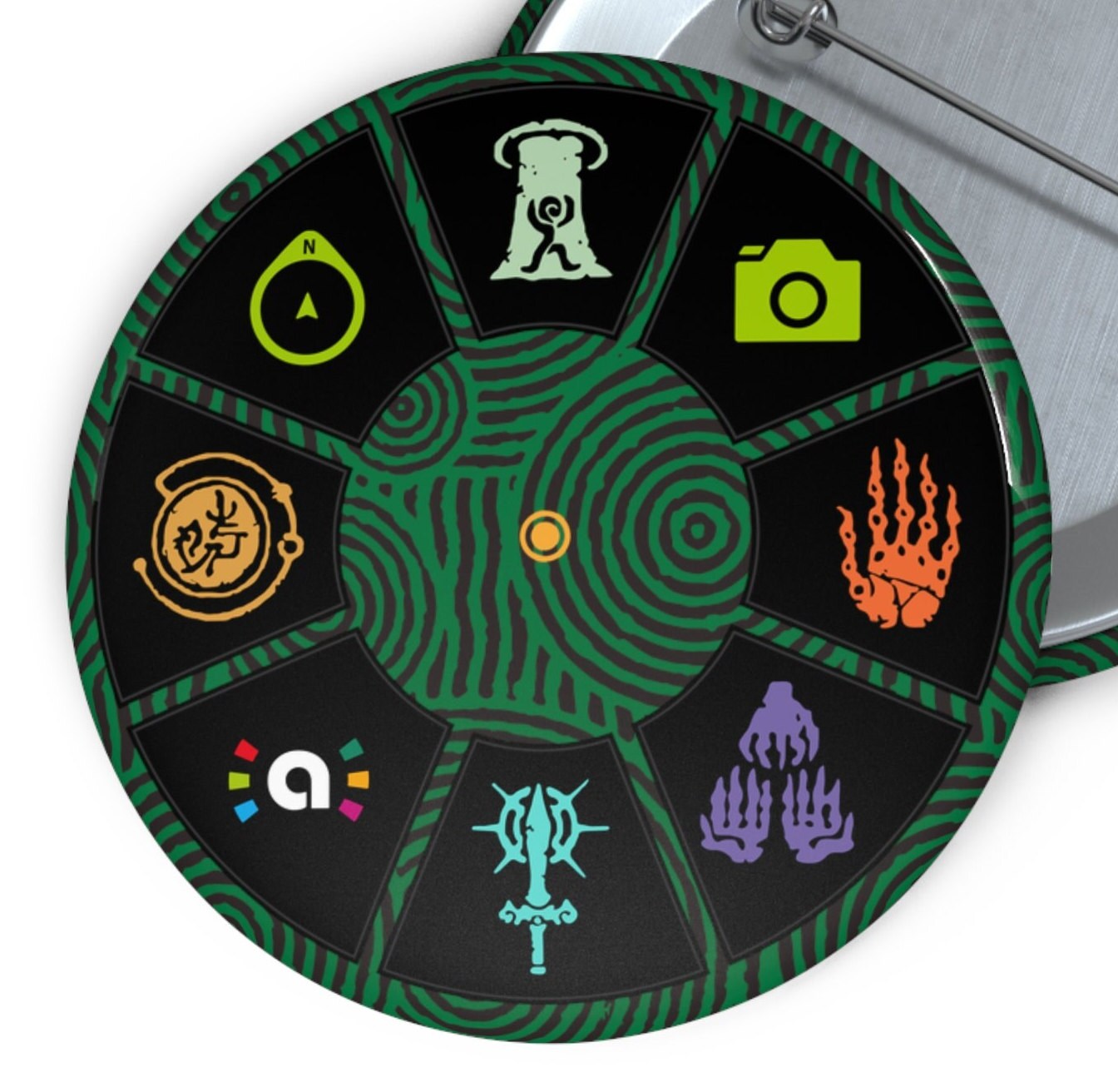 Legend Zelda Tears Kingdom Custom Pin Button Wheel Power Ability ...