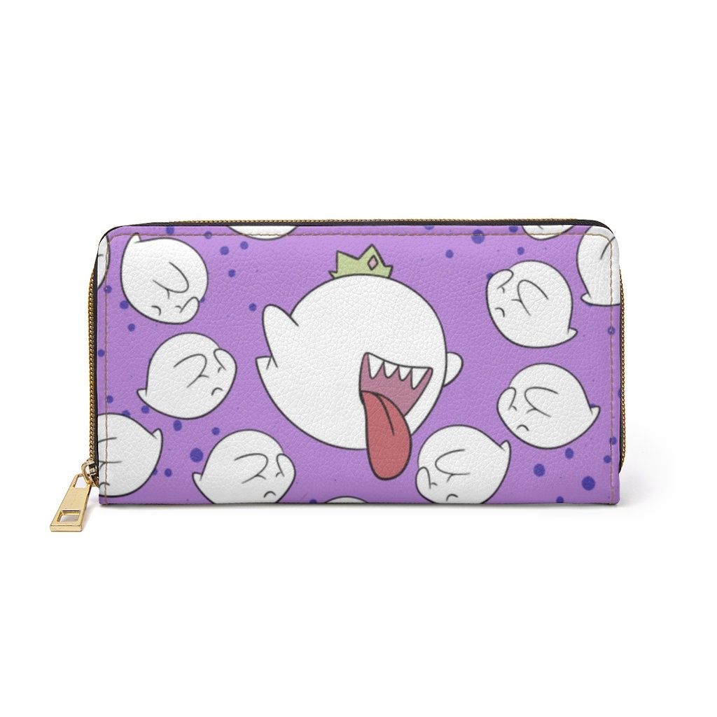 Mario King Boo Zipper Kawaii Wallet Anime Goth Gothic Cute Halloween ...