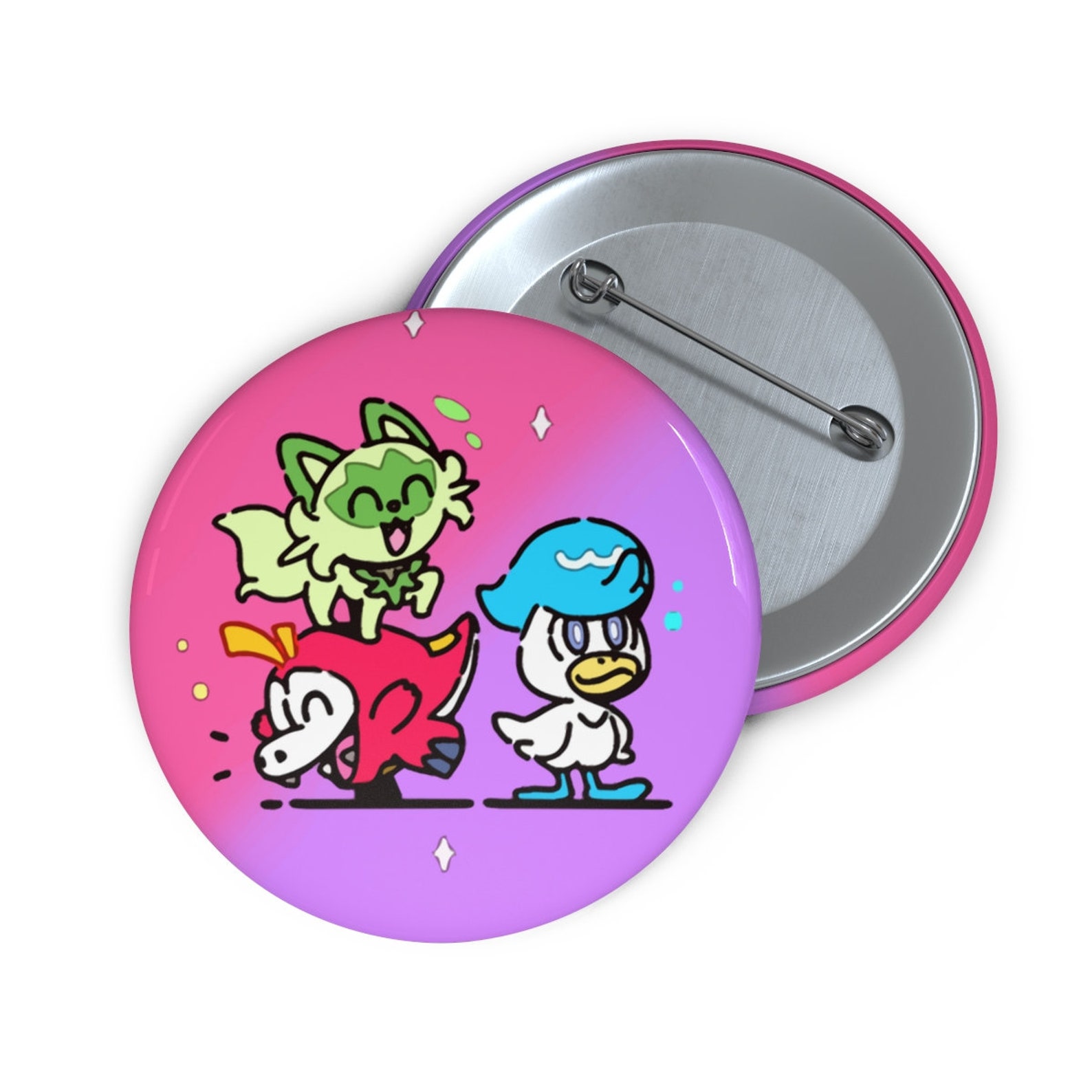 Pokemon Pin Kawaii Anime Merch Scarlet Violet Fuecoco Sprigatito Quaxly ...