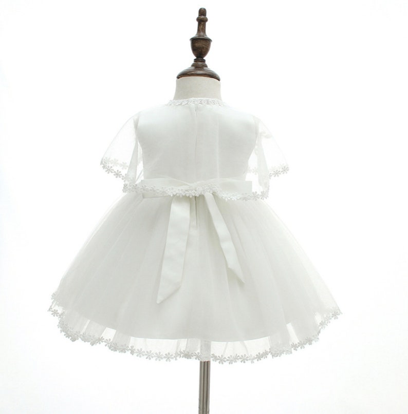 Boho White Lace Flower Girl Dress White Crochetwhite Tulle Etsy