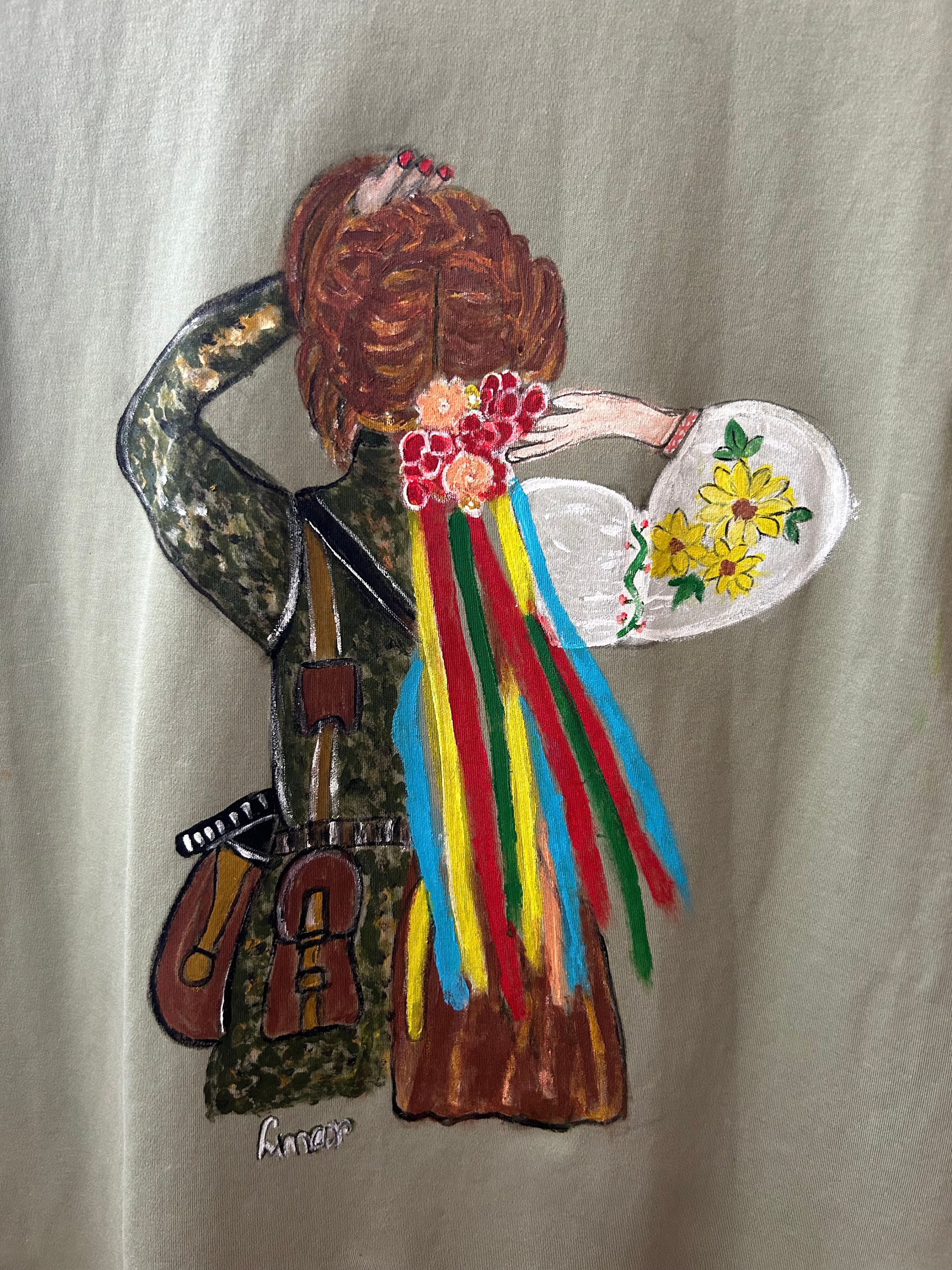 Hand-painted T-shirt, - Etsy