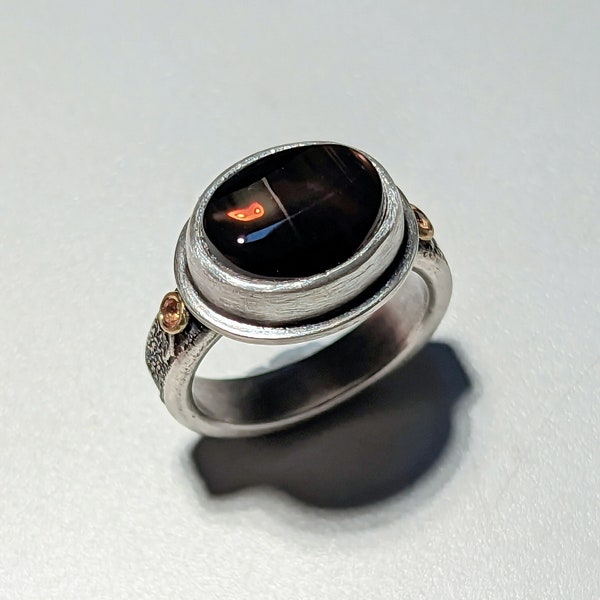 Obsidian Ring - Etsy