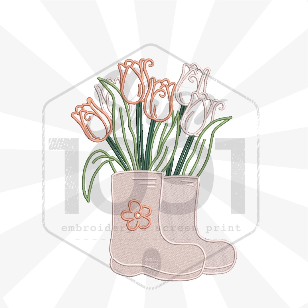 Flower Boots Digital Files - Etsy