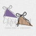 Bow Pennant Flag Embroidery Design - Etsy