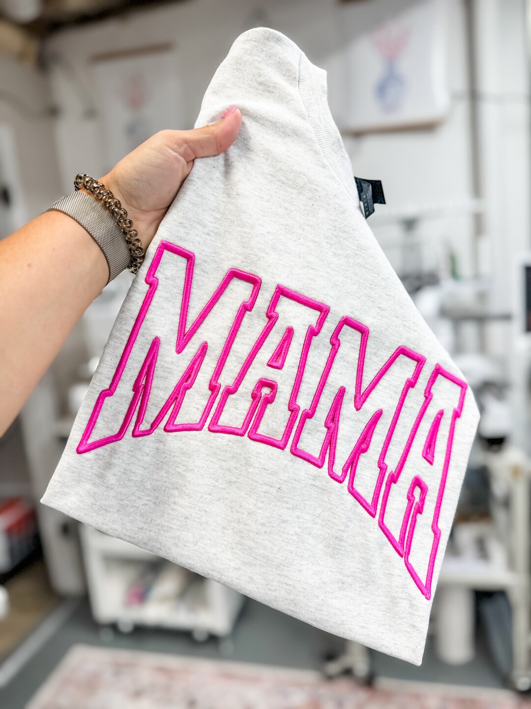 3D Puff MAMA Embroidered Tshirt - Etsy