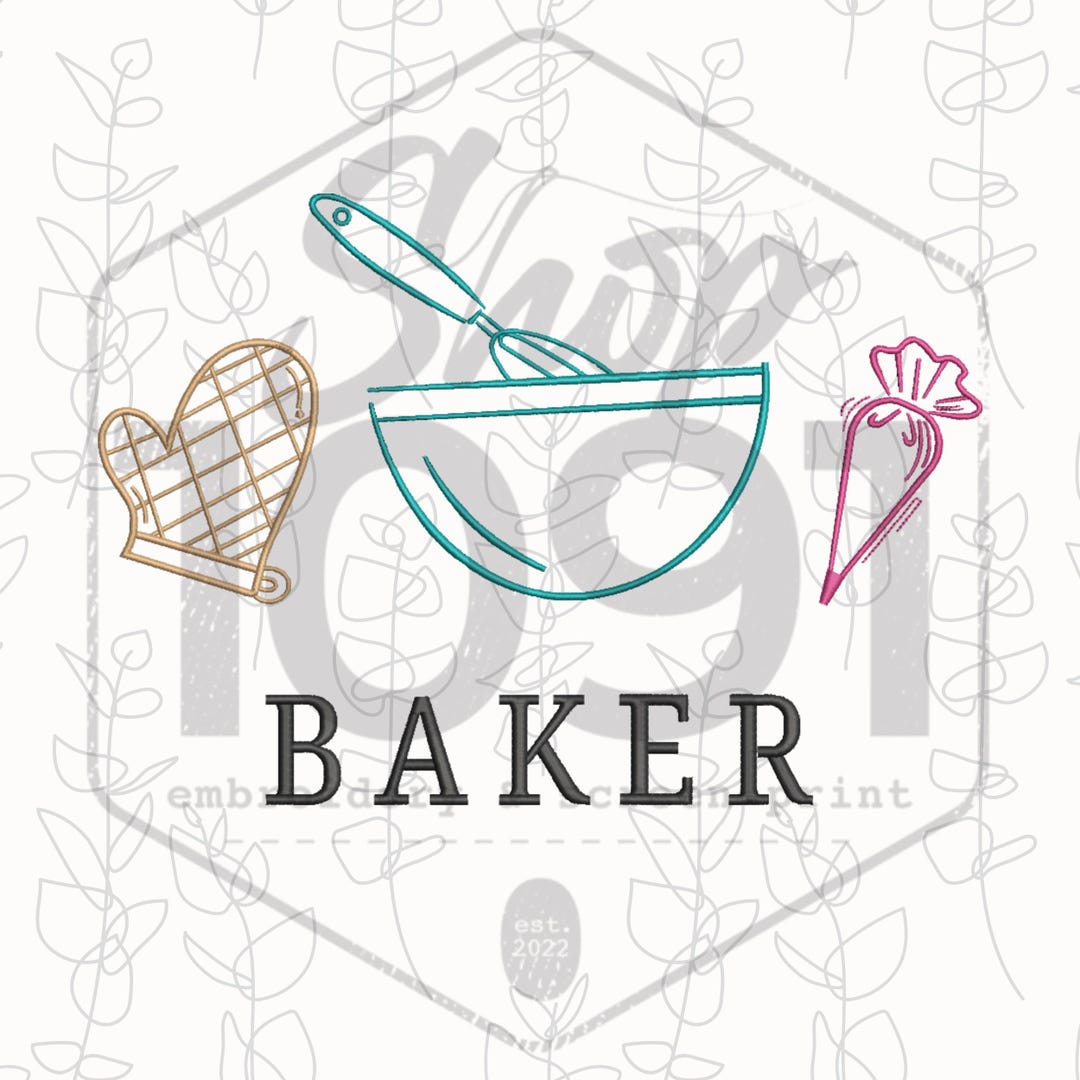 Baker Embroidery Files - Etsy