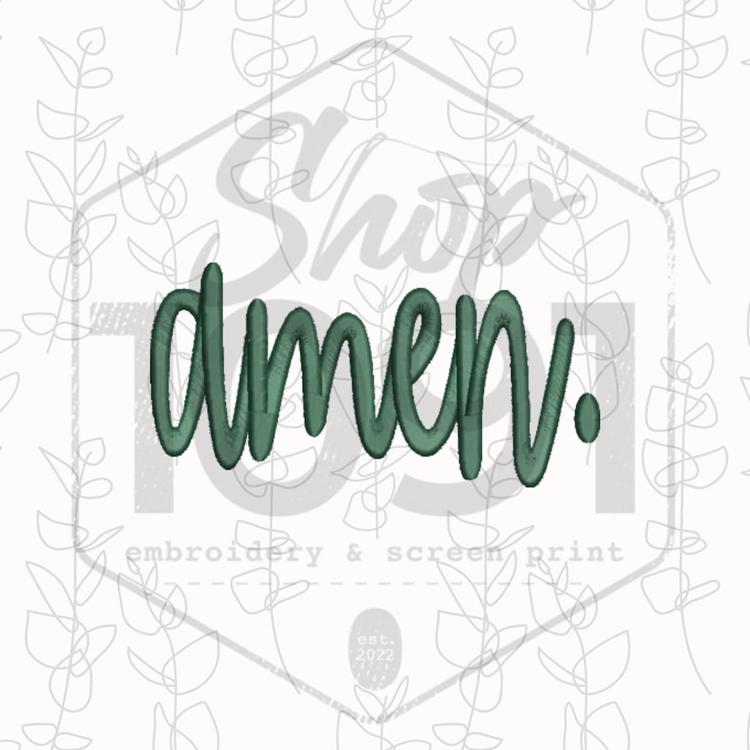 Amen Hat Embroidery Files - Etsy