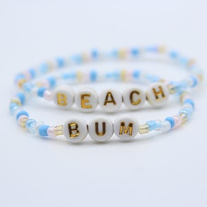 Beach Bum Aesthetic Beachy Beaded Bracelet Beaded Jewelry Summer Preppy ...