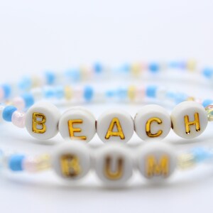 Beach Bum Aesthetic Beachy Beaded Bracelet Beaded Jewelry Summer Preppy ...