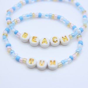 Beach Bum Aesthetic Beachy Beaded Bracelet Beaded Jewelry Summer Preppy ...