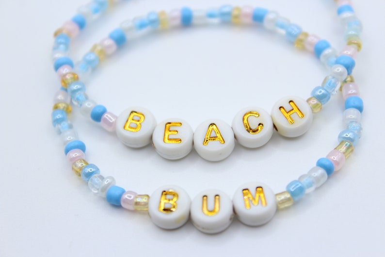 Beach Bum Aesthetic Beachy Beaded Bracelet Beaded Jewelry Summer Preppy ...