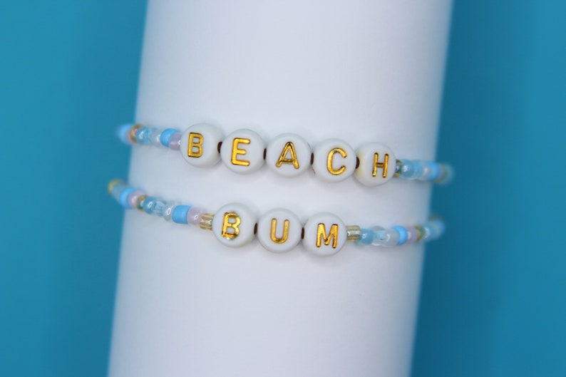 Beach Bum Aesthetic Beachy Beaded Bracelet Beaded Jewelry Summer Preppy ...