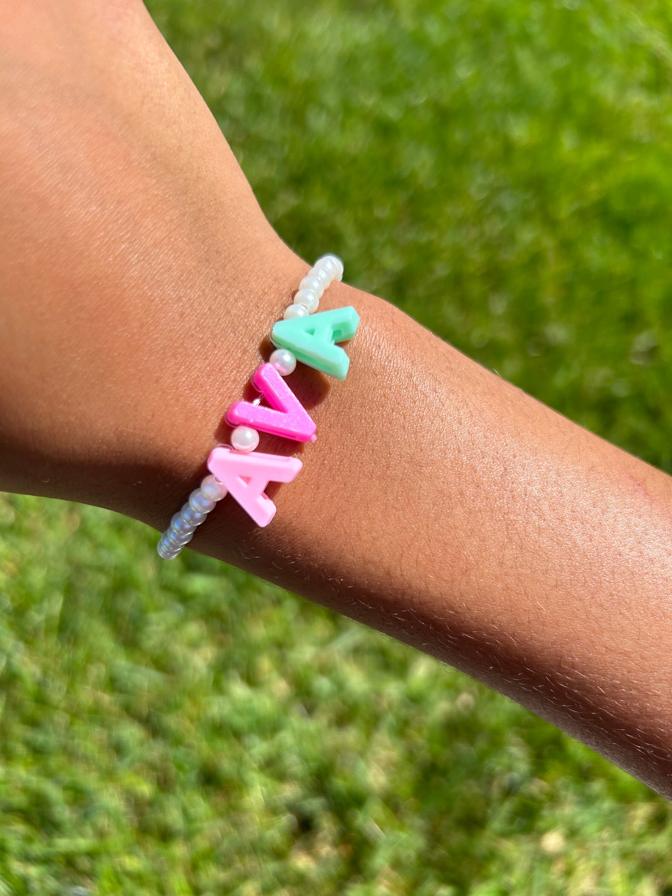 Preppy Bracelets Name Bracelet Peace Sign Bracelet Aesthetic Jewelry ...