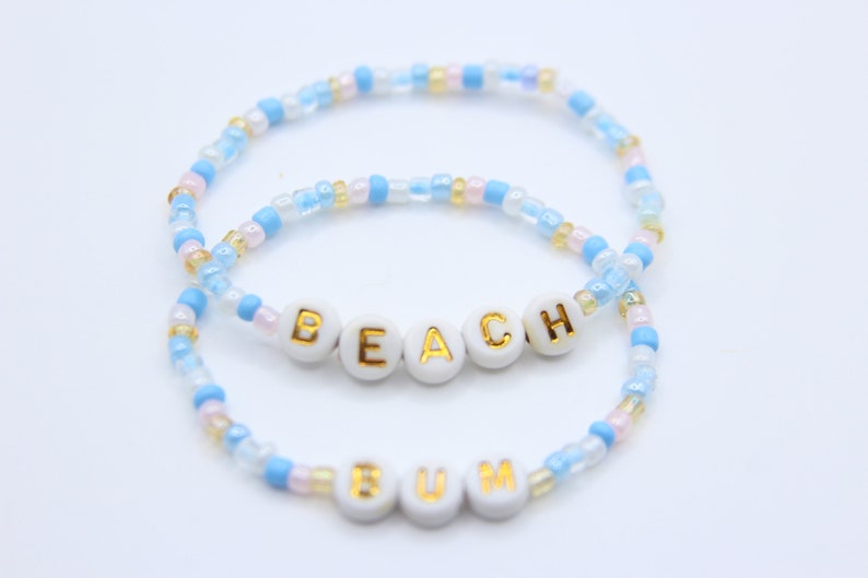 Beach Bum Aesthetic Beachy Beaded Bracelet Beaded Jewelry Summer Preppy ...