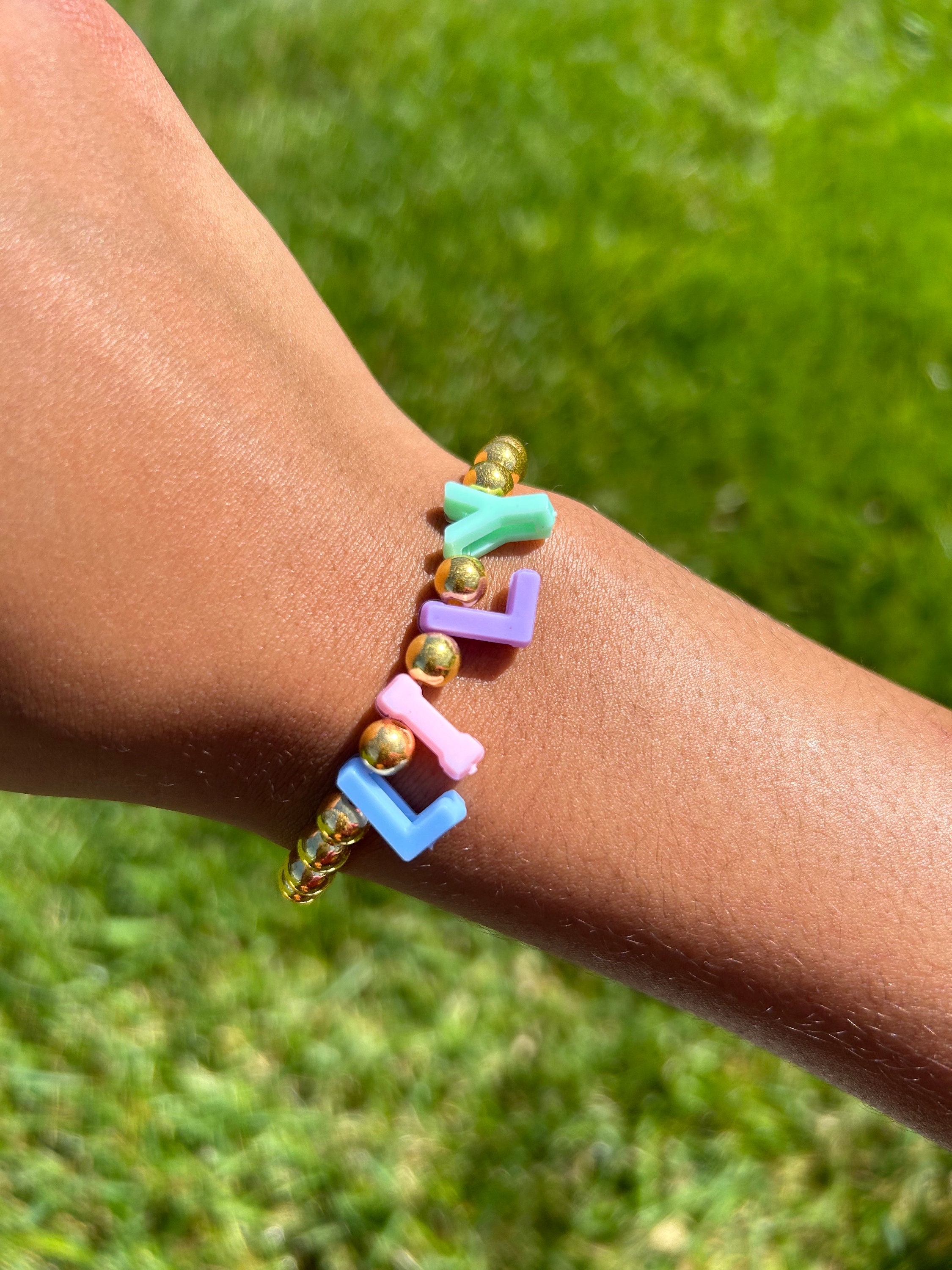 Preppy Bracelets Name Bracelet Peace Sign Bracelet Aesthetic Jewelry ...