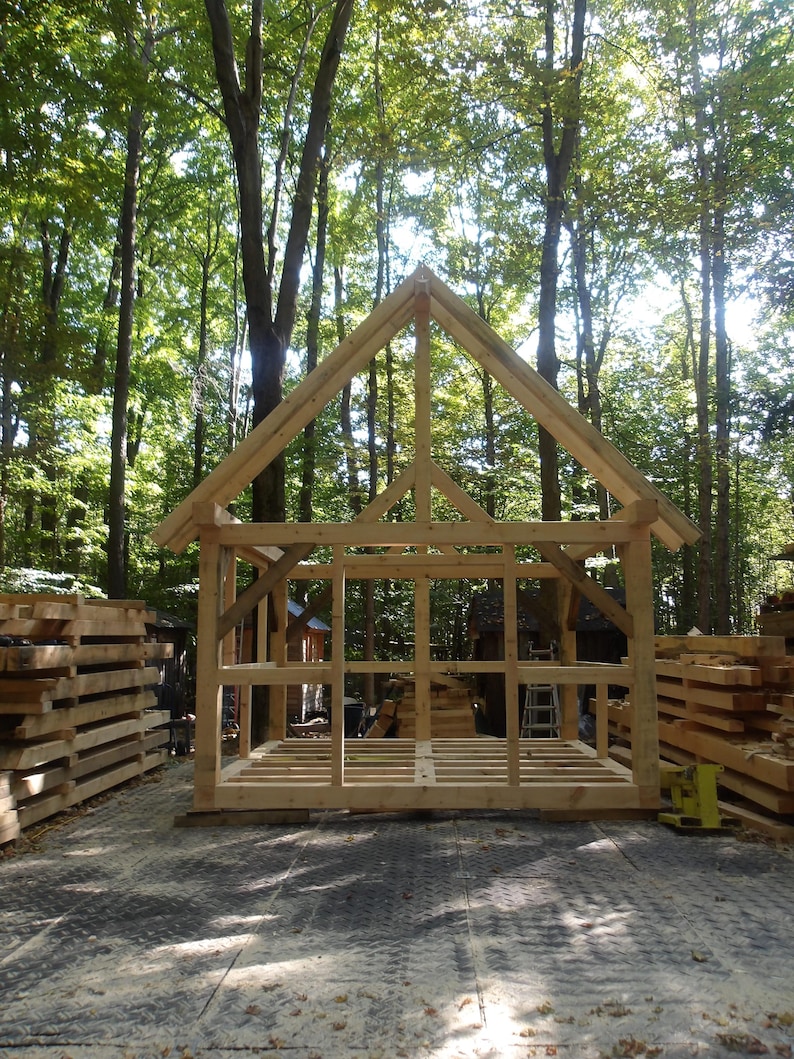 14'x14' Timber Frame Kit- 100% Precut, Labeled and Ready to Assemble - Etsy