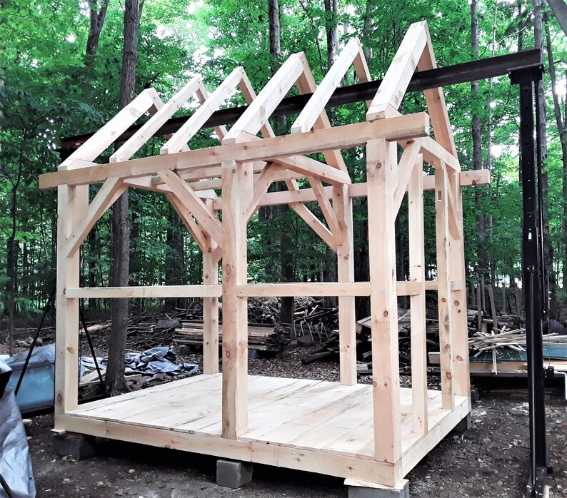 8'x12' English Tying Joint Timber Frame - Etsy