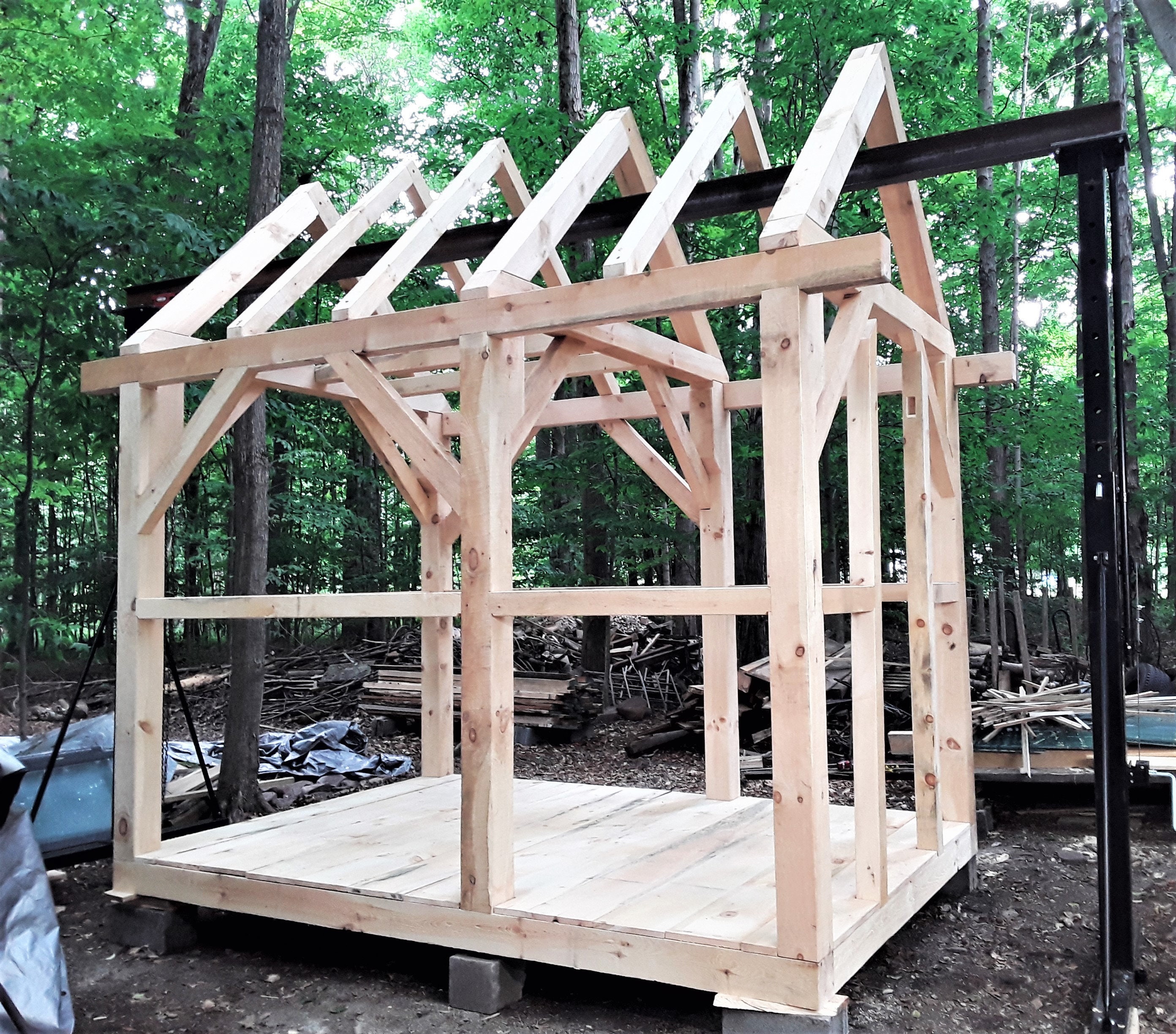 8'x12' English Tying Joint Timber Frame - Etsy
