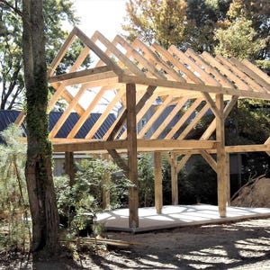 20'x 28' Saltbox Timber Frame Kit- 100% Precut, Labeled and Ready to ...