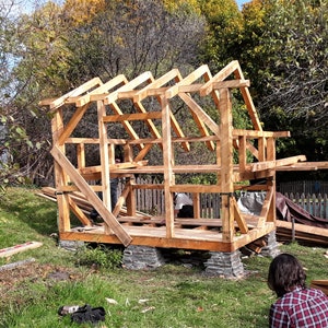 8'x12' Saltbox Timber Frame Kit - Etsy