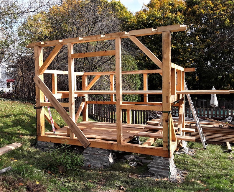 8'x12' Saltbox Timber Frame Kit - Etsy