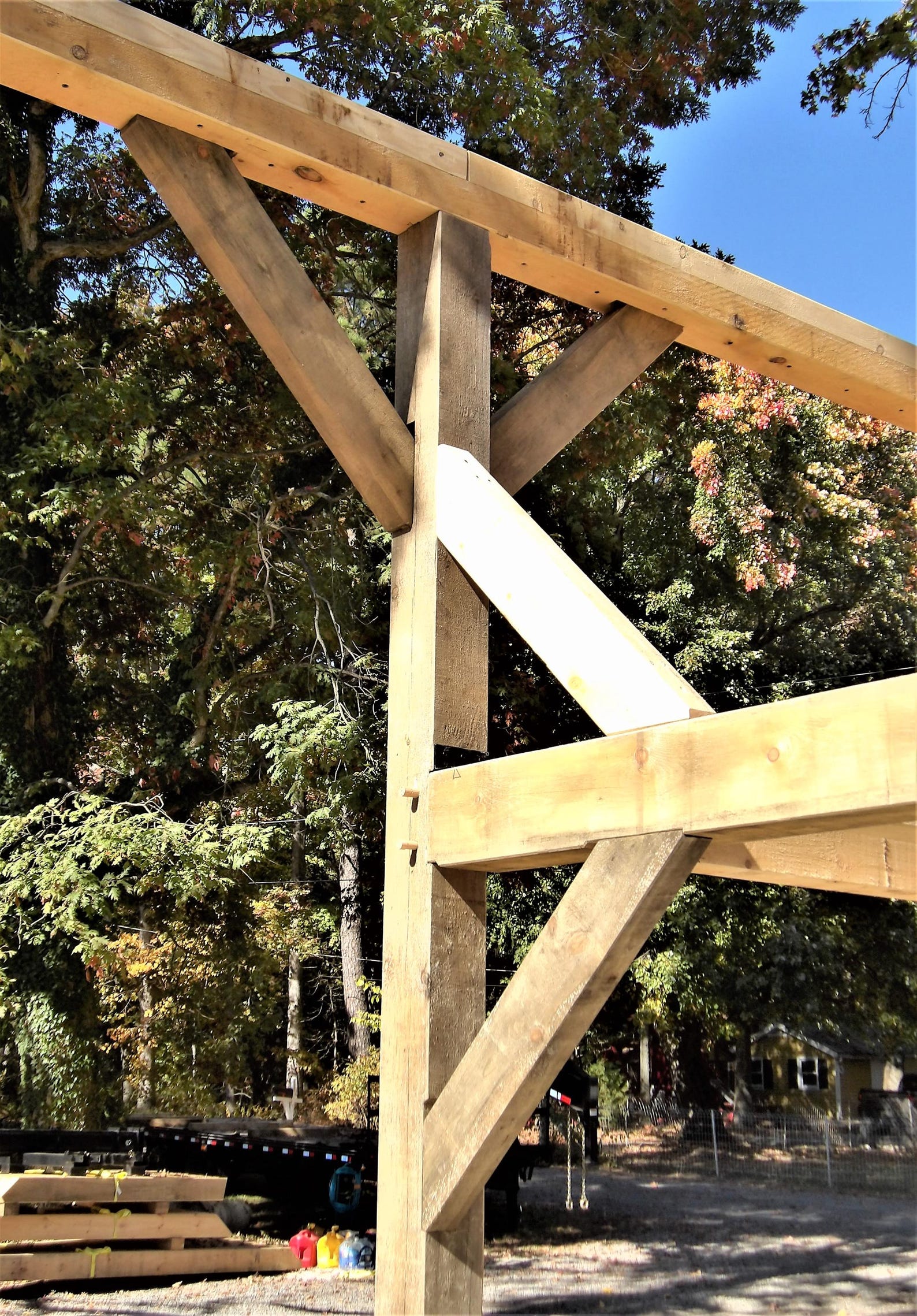 20'x 28' Saltbox Timber Frame Kit- 100% Precut, Labeled and Ready to ...