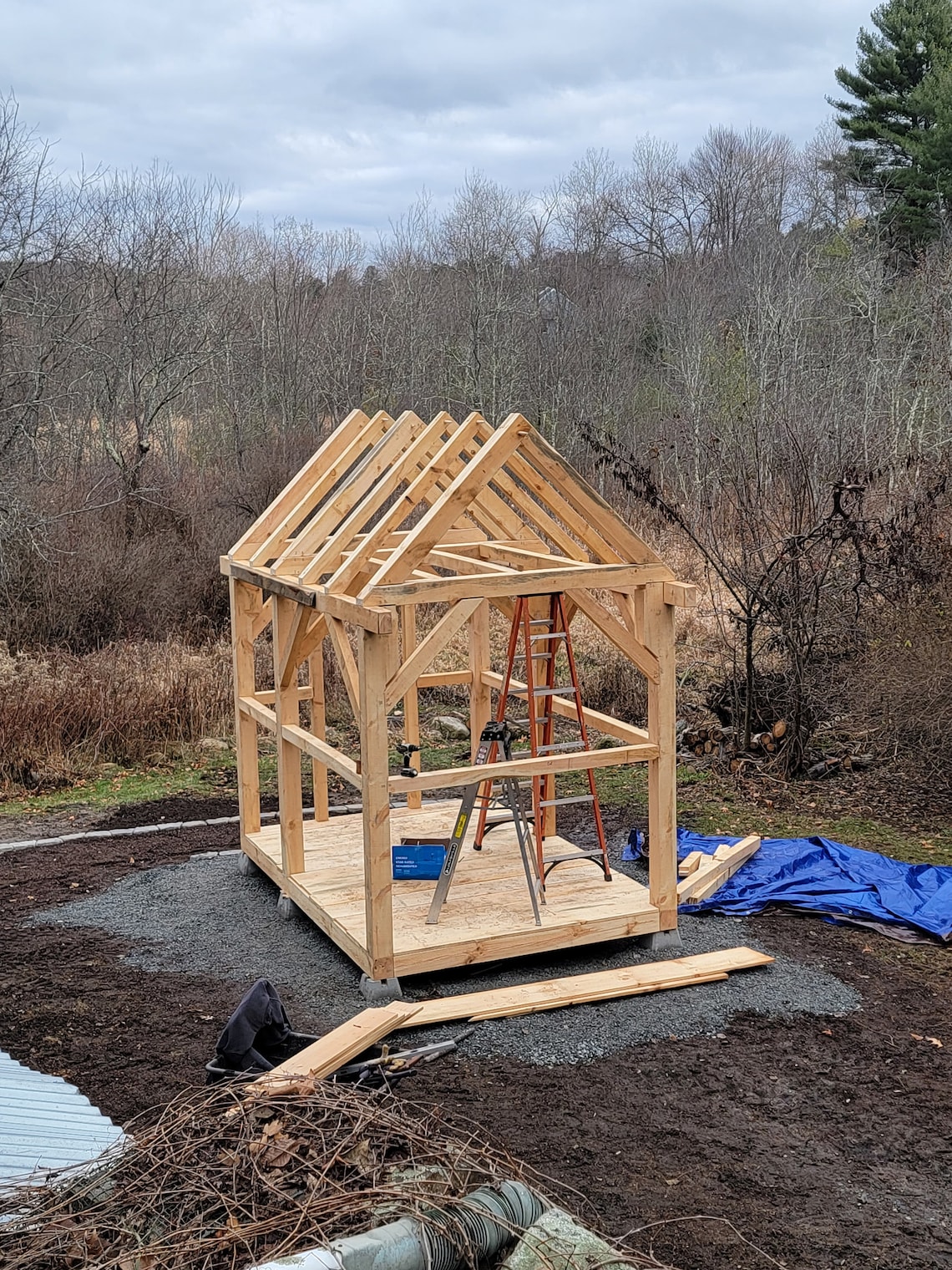 8'x12' English Tying Joint Timber Frame - Etsy