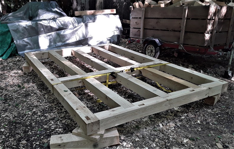 8'x12' English Tying Joint Timber Frame - Etsy
