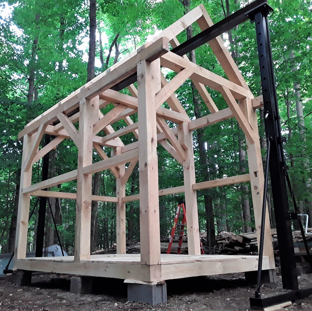 8'x12' English Tying Joint Timber Frame - Etsy